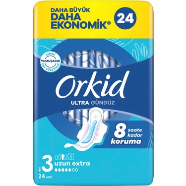 Orkid Ultra Uzun Extra (Boy 3) Hijyenik Ped 24 Adet 111220251159