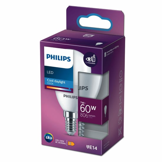 PHILIPS LED AMPUL 60W E14 İNCE DUYLU BEYAZ IŞIK 8719514309760