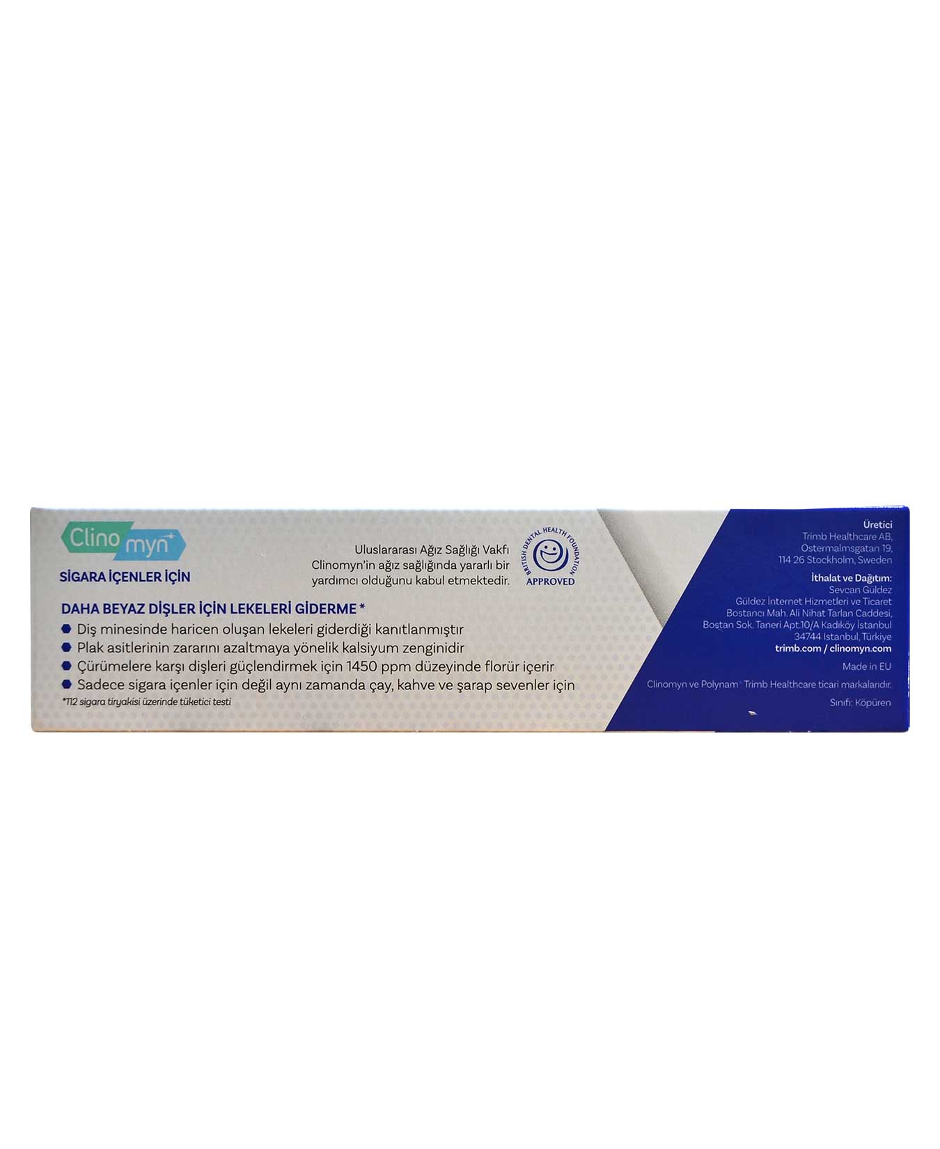 Clinomyn Sigara İçenler İçin Diş Macunu 75 ML