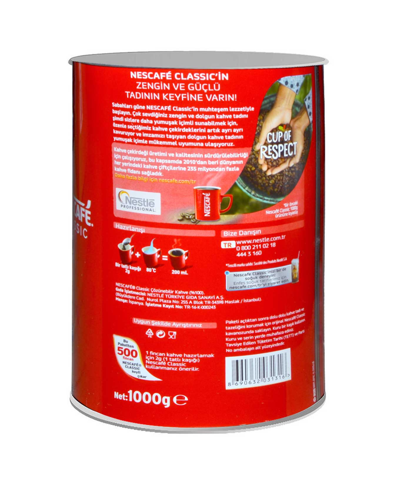 Nescafe Classic Çözünebilir Kahve 1 kg