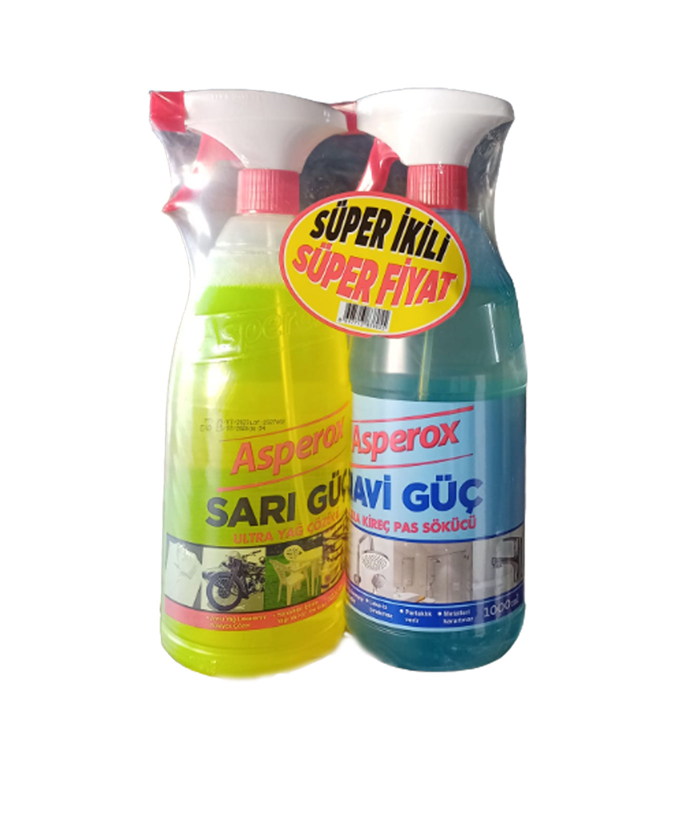 Asperox Sarı Güç Sprey 1000 ml + Asperox Mavi Güç Sprey 1000 ml