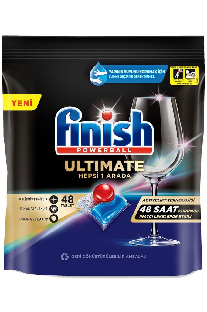 Finish Ultimate 48 Kapsül Bulaşık Makinesi Deterjanı Tableti (1 x 48 ...
